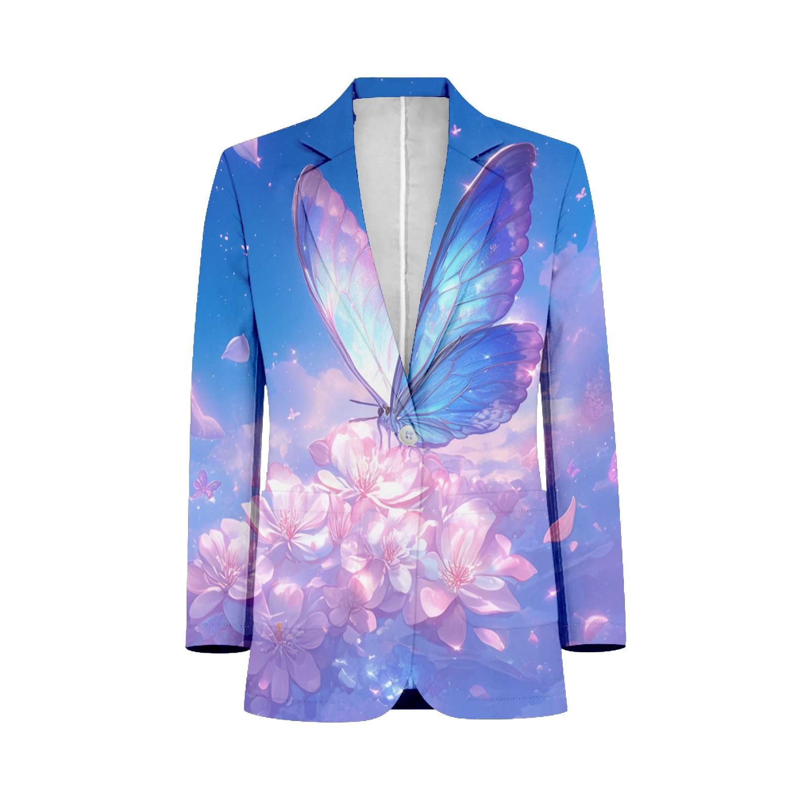 Butterfuly Pretty Butterflies Art Mens Suits Shawl Collar Slim Fit Suit ...