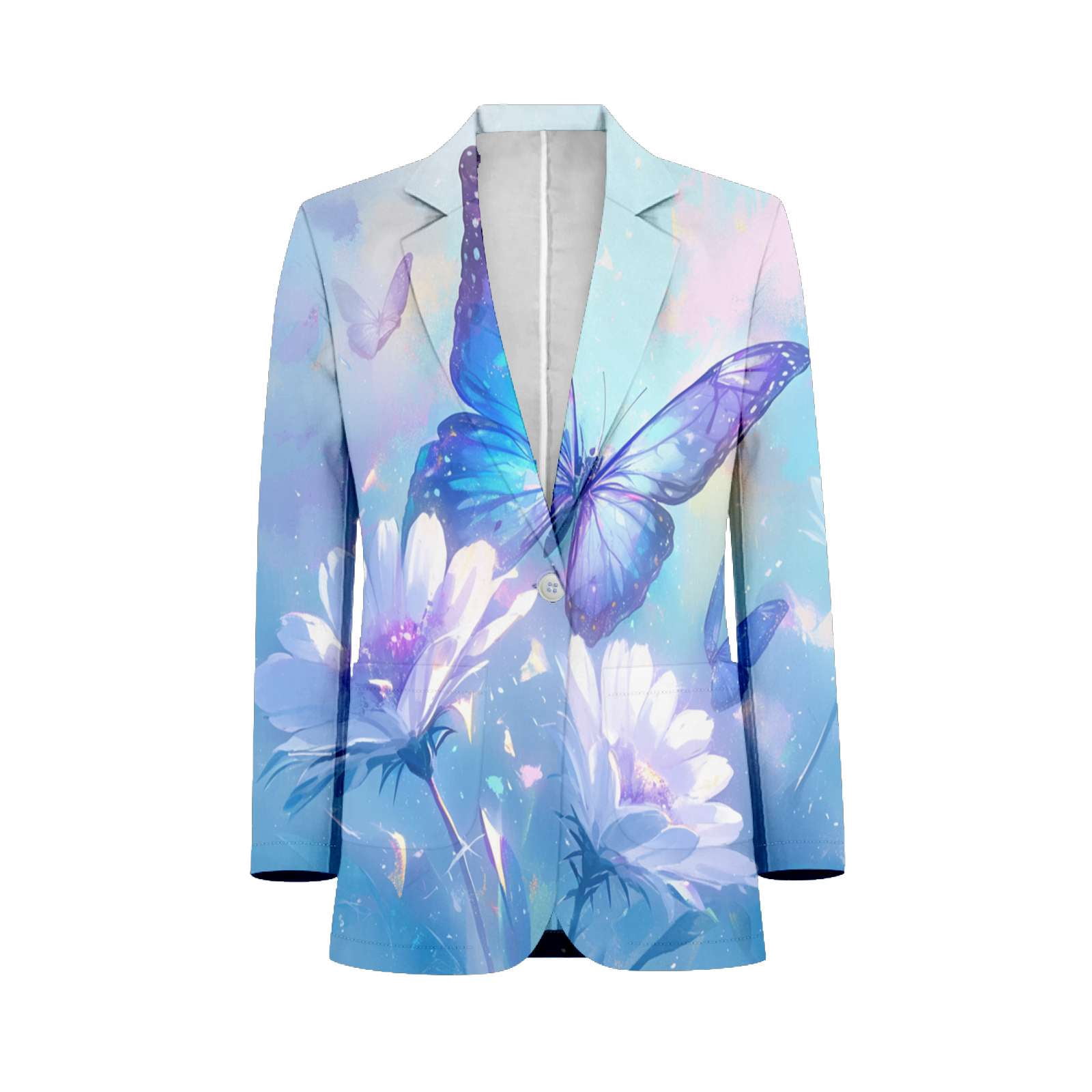 Butterfuly Pretty Butterflies Art Mens Suits Shawl Collar Slim Fit Suit ...