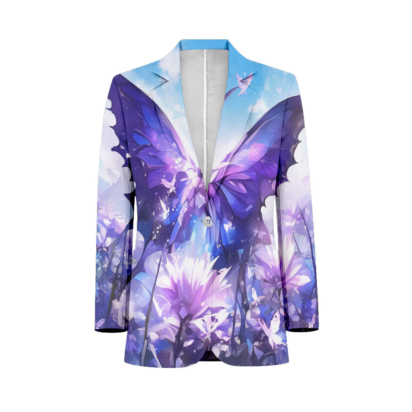 Butterfuly Pretty Butterflies Art Mens Suits Shawl Collar Slim Fit Suit ...