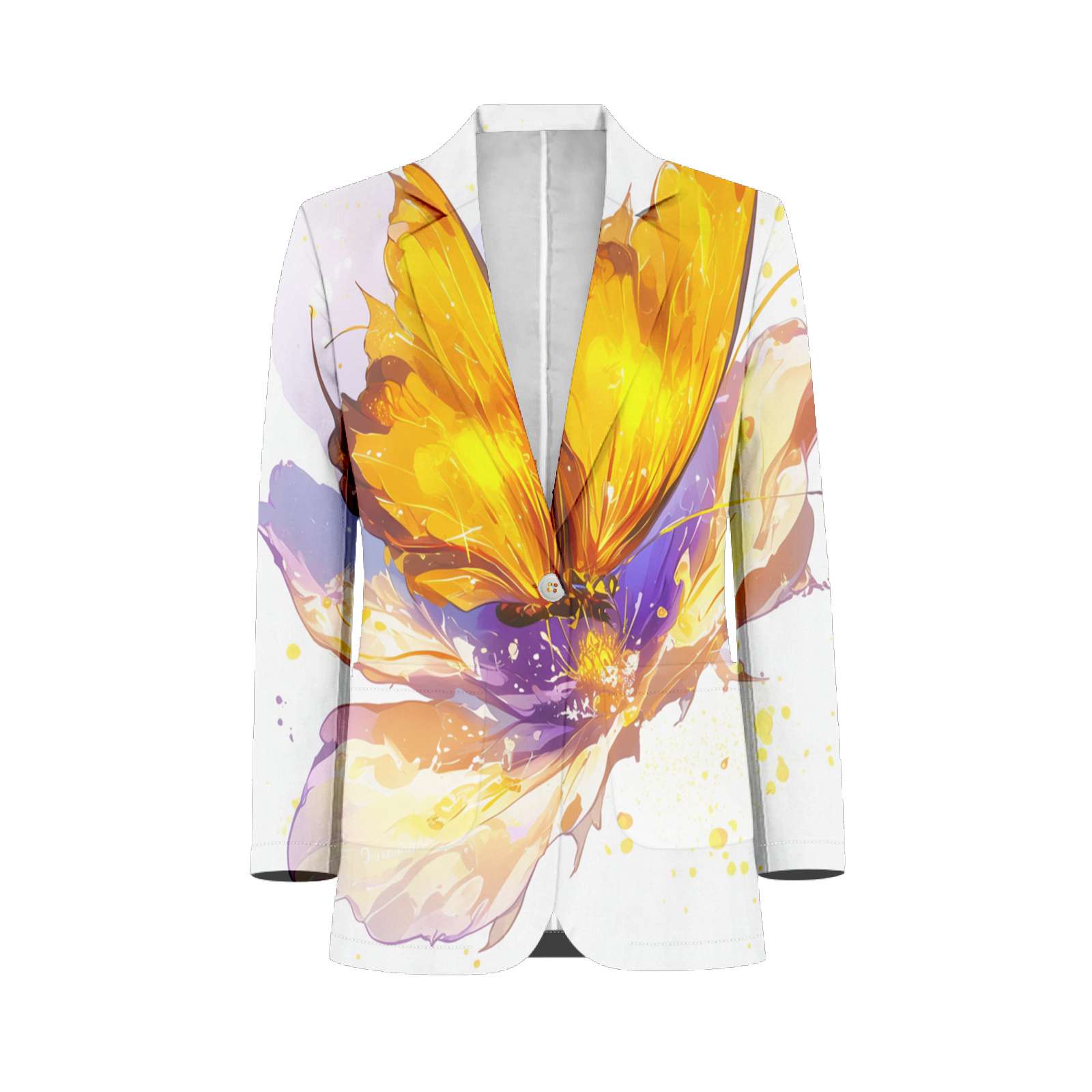 Butterfuly Pretty Butterflies Art Mens Suits Shawl Collar Slim Fit Suit ...