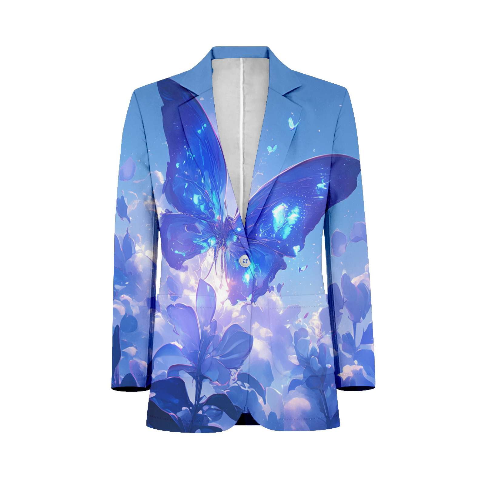 Butterfuly Pretty Butterflies Art Mens Suits Shawl Collar Slim Fit Suit ...