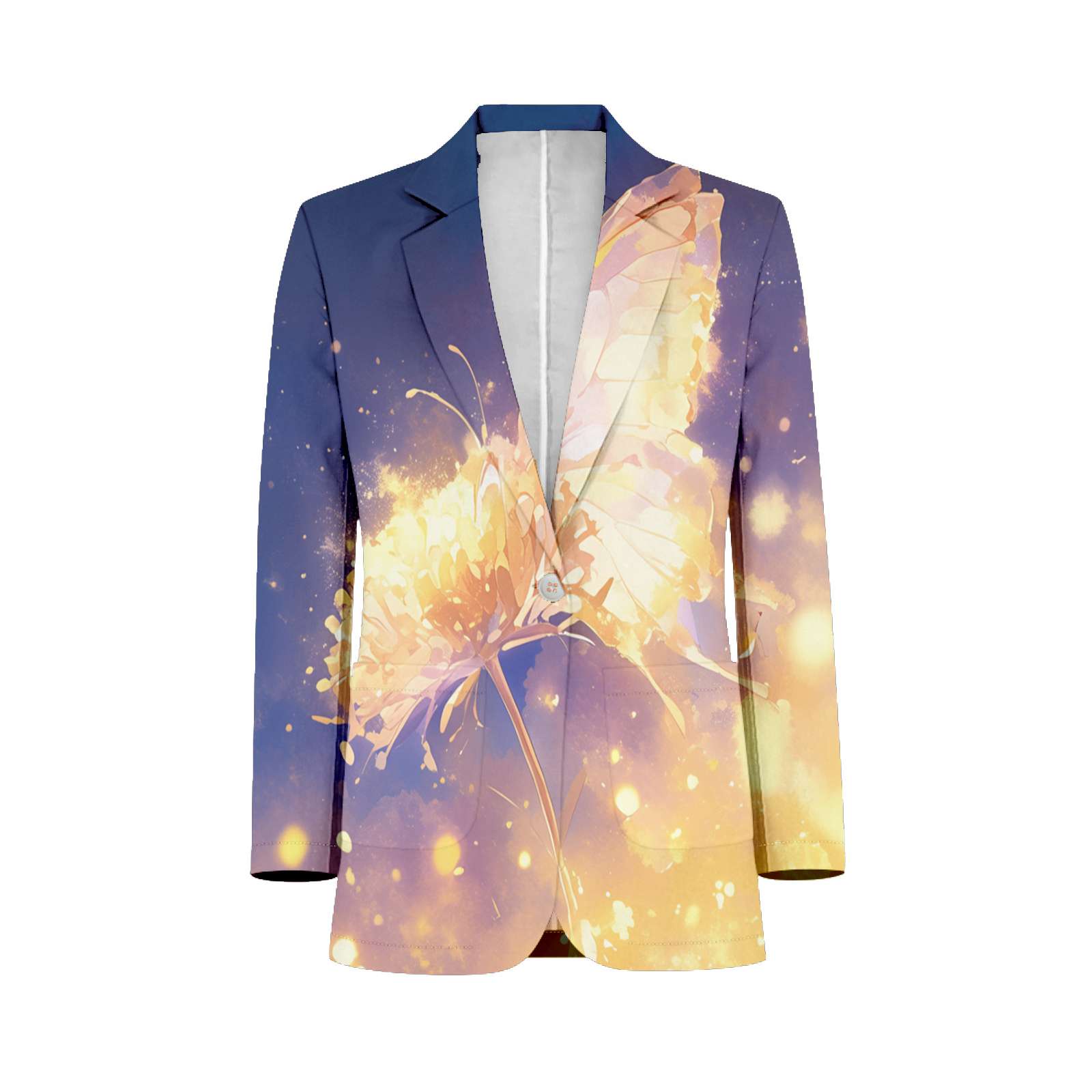 Butterfuly Pretty Butterflies Art Mens Suits Shawl Collar Slim Fit Suit ...