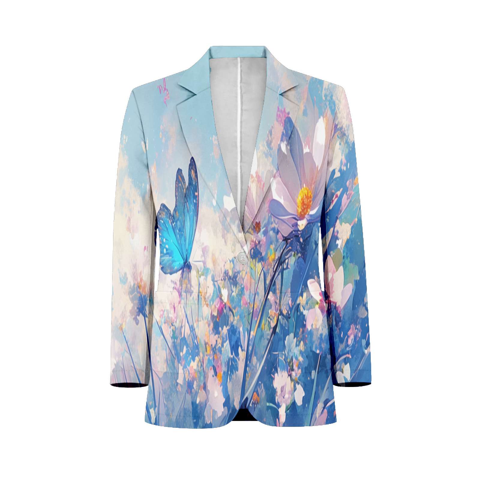Butterfuly Pretty Butterflies Art Mens Suits Shawl Collar Slim Fit Suit ...