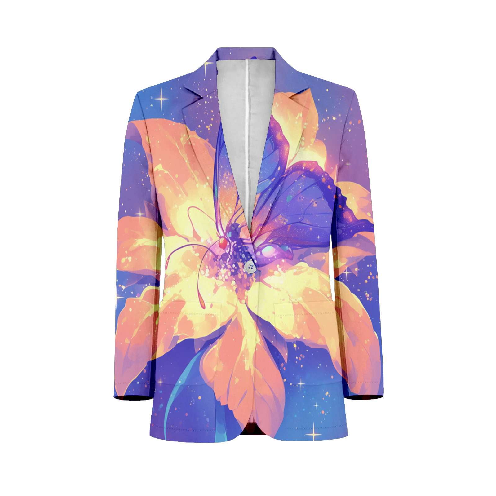 Butterfuly Pretty Butterflies Art Mens Suits Shawl Collar Slim Fit Suit ...
