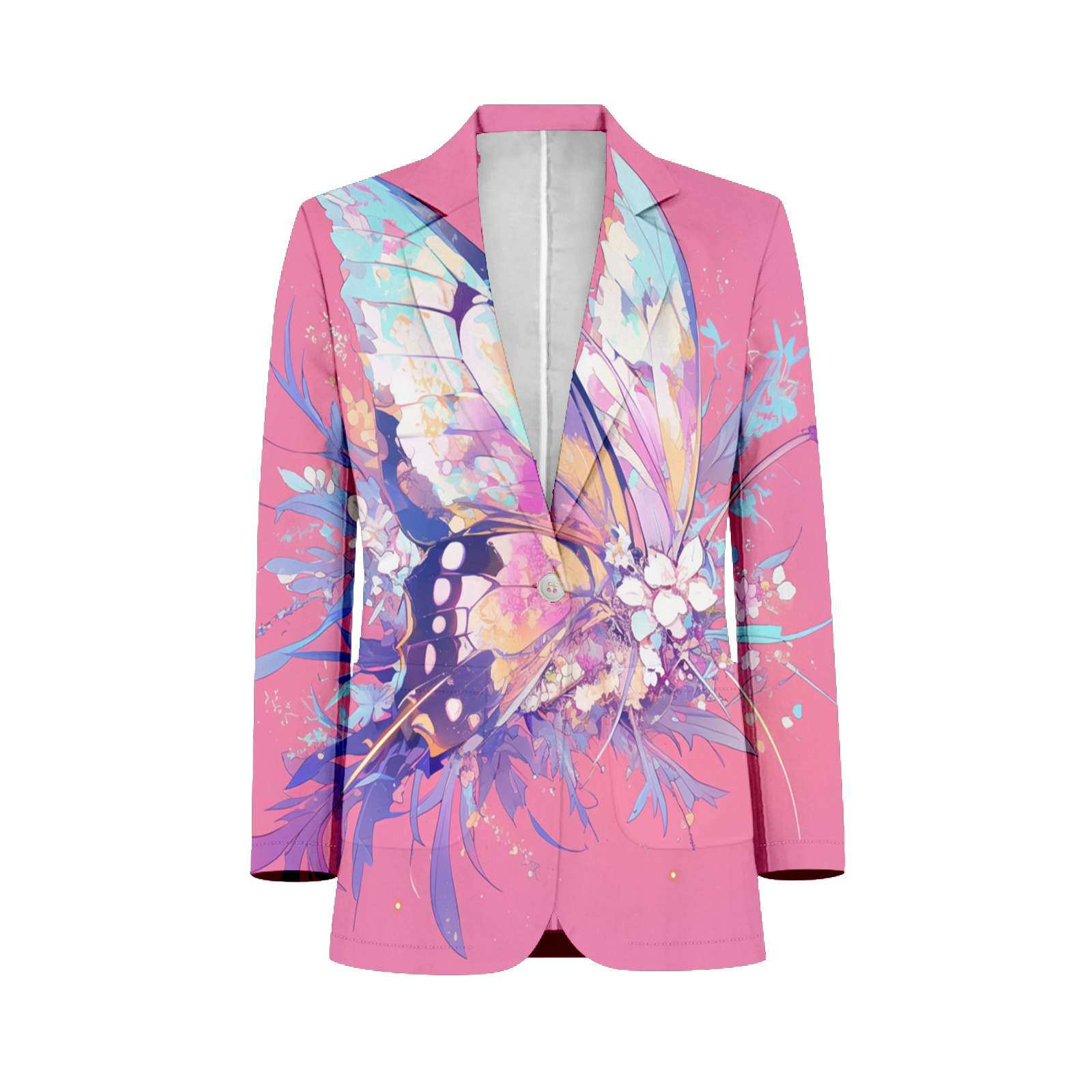 Butterfuly Pretty Butterflies Art Mens Suits Shawl Collar Slim Fit Suit ...