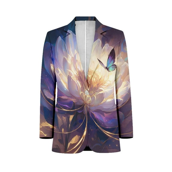 Butterfuly Pretty Butterflies Art Mens Suits Shawl Collar Slim Fit Suit ...