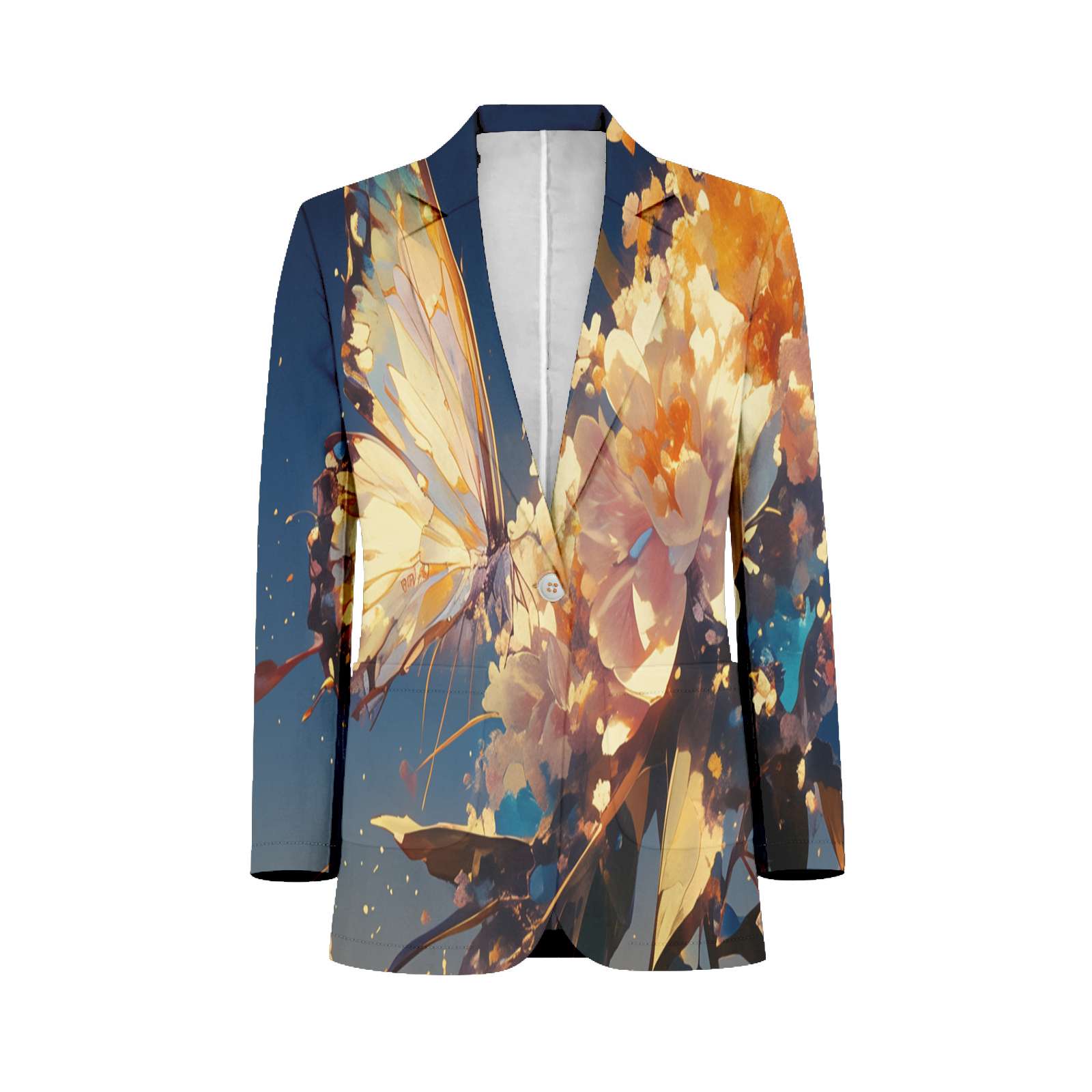 Butterfuly Pretty Butterflies Art Mens Suits Shawl Collar Slim Fit Suit ...