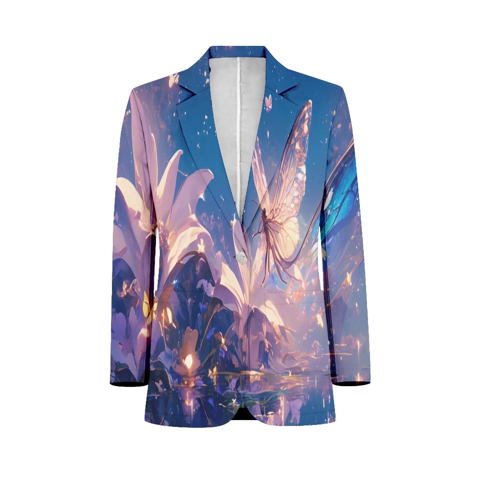 Butterfuly Pretty Butterflies Art Mens Suits Shawl Collar Slim Fit Suit ...