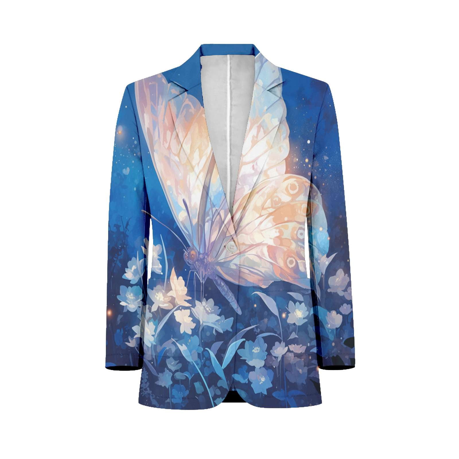 Butterfuly Pretty Butterflies Art Mens Suits Shawl Collar Slim Fit Suit ...
