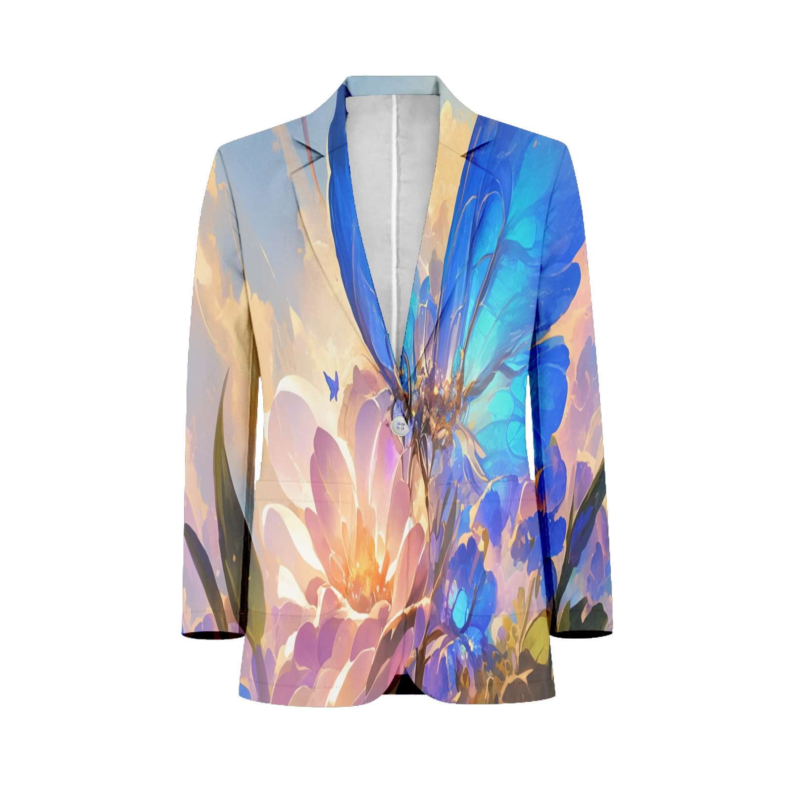 Butterfuly Pretty Butterflies Art Mens Suits Shawl Collar Slim Fit Suit ...