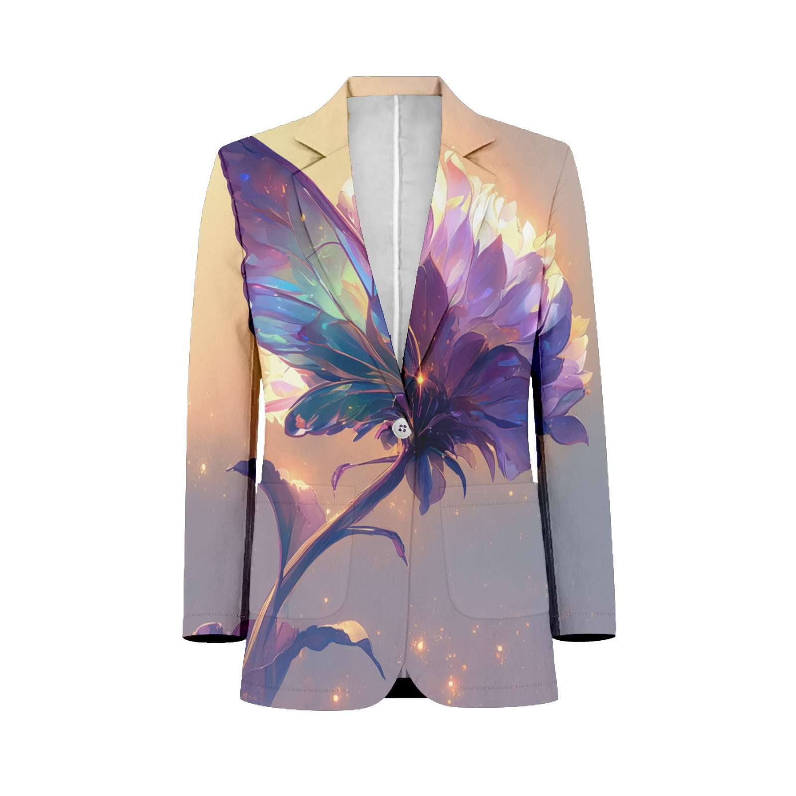 Butterfuly Pretty Butterflies Art Mens Suits Shawl Collar Slim Fit Suit ...