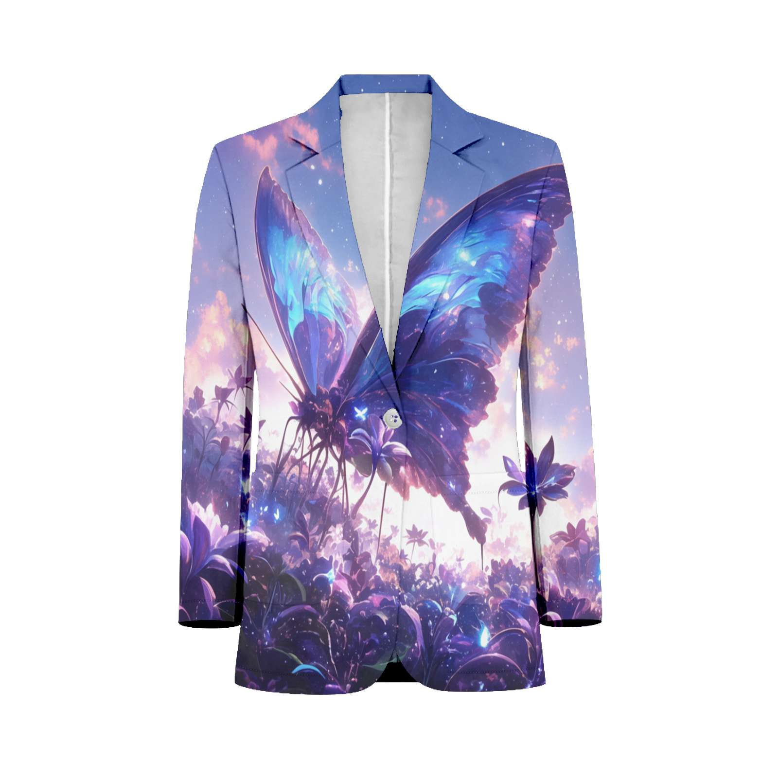 Butterfuly Pretty Butterflies Art Mens Suits Shawl Collar Slim Fit Suit ...