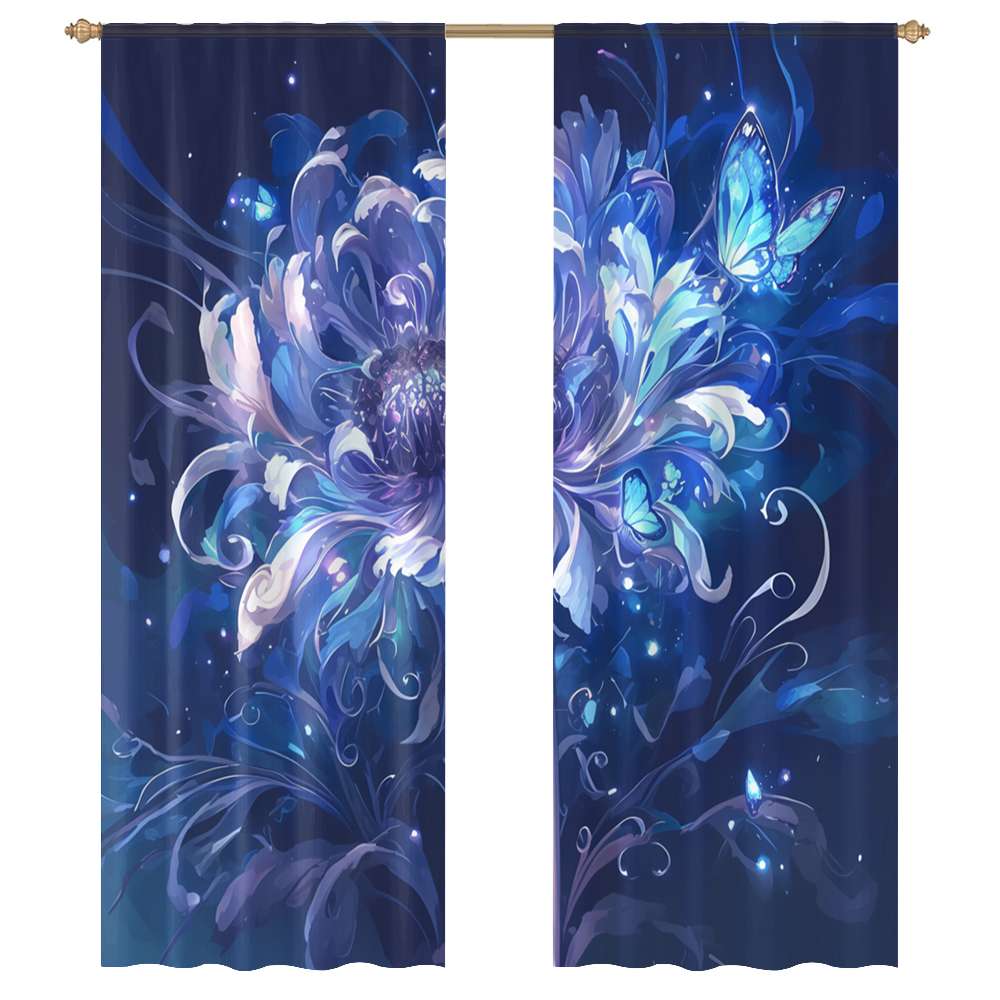 Butterfuly Pretty Butterflies Art Modern Tulle Window Curtains for ...