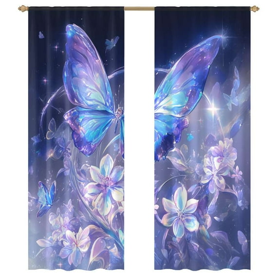 Butterfuly Pretty Butterflies Art Tulle Curtains For Living Room ...
