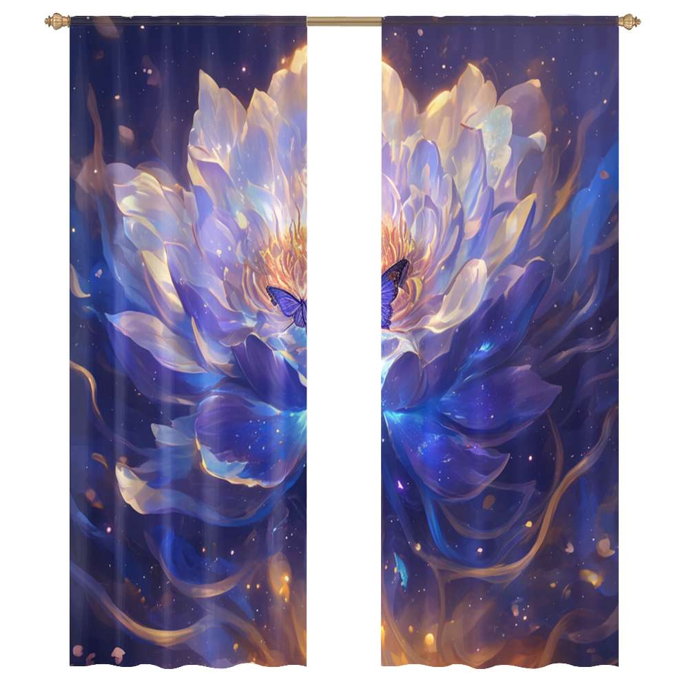 Butterfuly Pretty Butterflies Art Tulle Curtains For Living Room ...