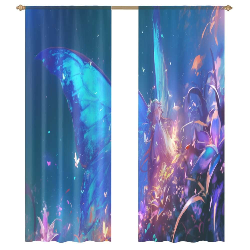 Butterfuly Pretty Butterflies Art Tulle Curtains For Living Room ...