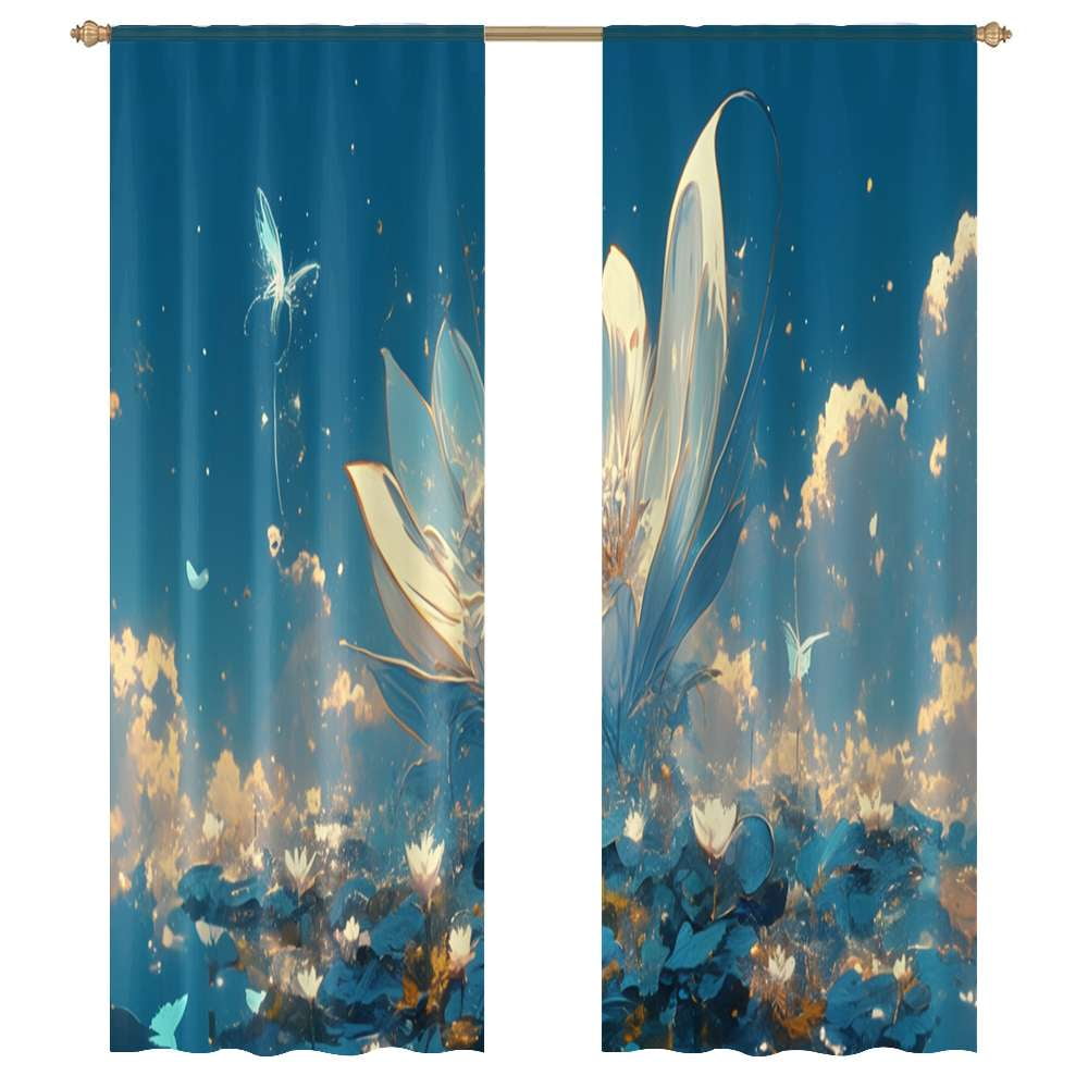 Butterfuly Pretty Butterflies Art Tulle Curtains For Living Room ...