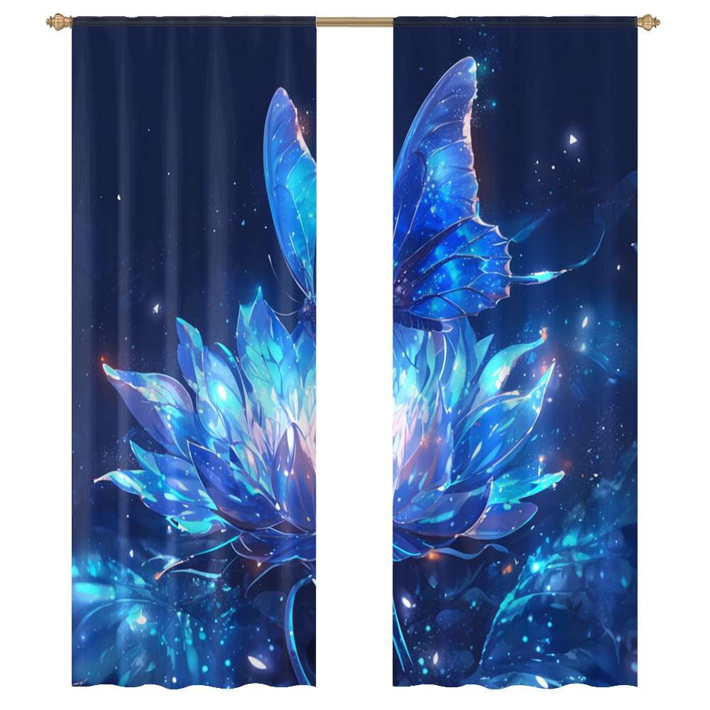 Butterfuly Pretty Butterflies Art Tulle Curtains For Living Room ...