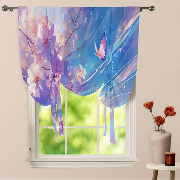 Butterfuly Pretty Butterflies Art Window Curtain for Living Room Roman ...