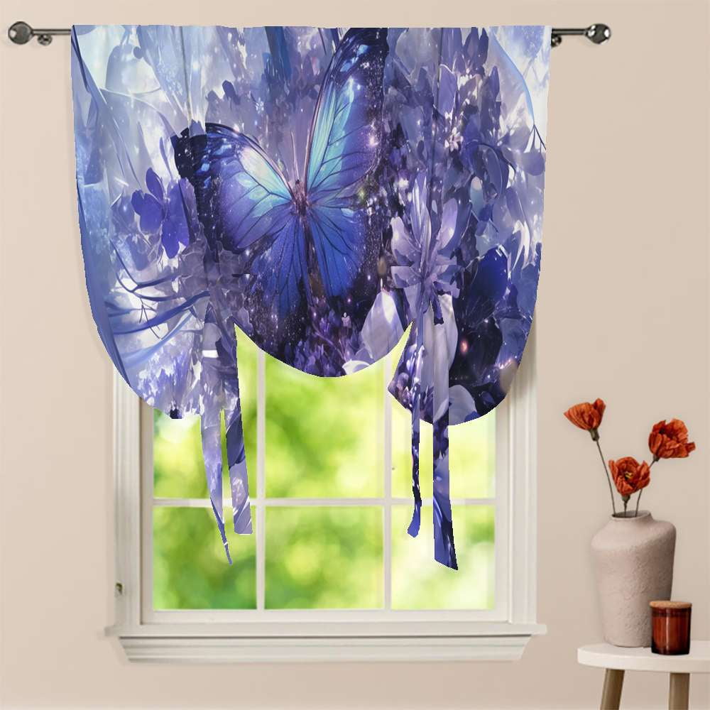 Butterfuly Pretty Butterflies Art Window Curtain for Living Room Roman ...