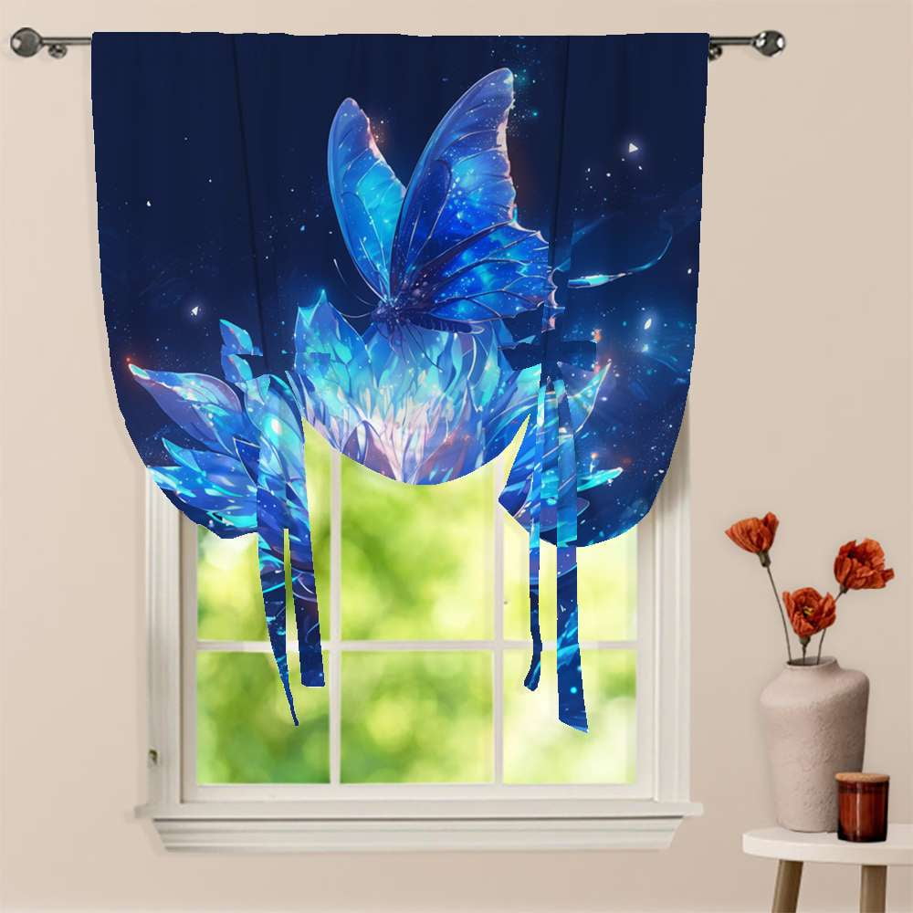 Butterfuly Pretty Butterflies Art Window Curtain for Living Room Roman ...