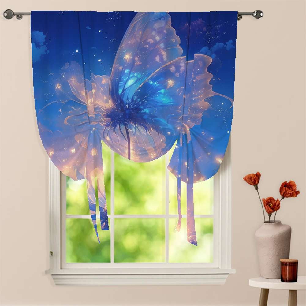 Butterfuly Pretty Butterflies Art Window Curtain for Living Room Roman ...