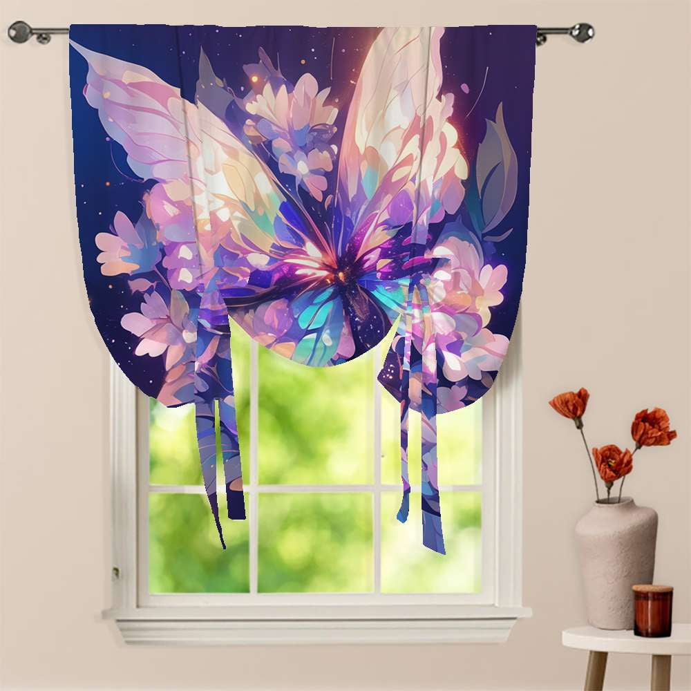 Butterfuly Pretty Butterflies Art Window Curtain for Living Room Roman ...