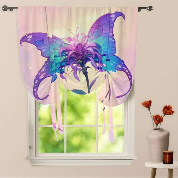 Butterfuly Pretty Butterflies Art Window Curtain for Living Room Roman ...