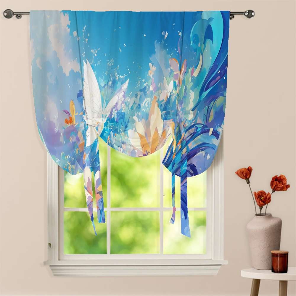 Butterfuly Pretty Butterflies Art Window Curtain for Living Room Roman ...