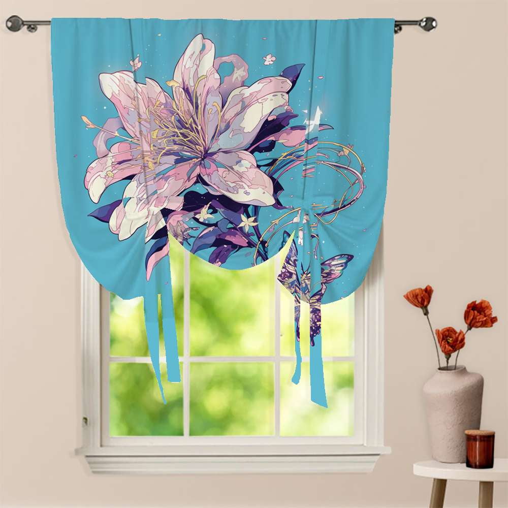 Butterfuly Pretty Butterflies Art Window Curtain for Living Room Roman ...