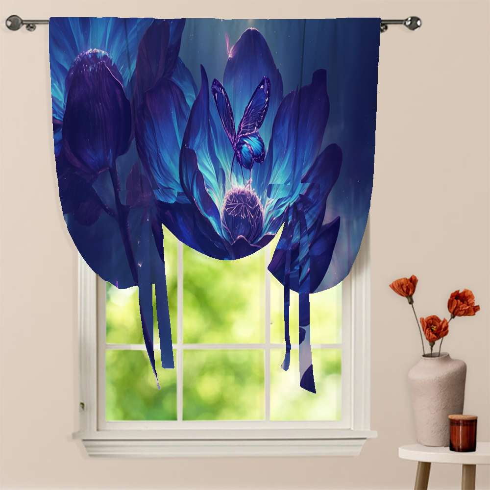 Butterfuly Pretty Butterflies Art Window Curtain for Living Room Roman ...