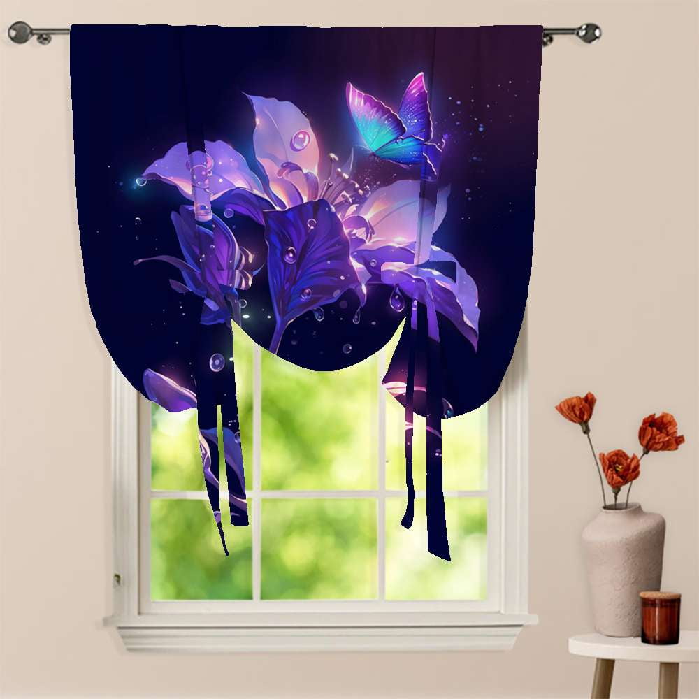 Butterfuly Pretty Butterflies Art Window Curtain for Living Room Roman ...