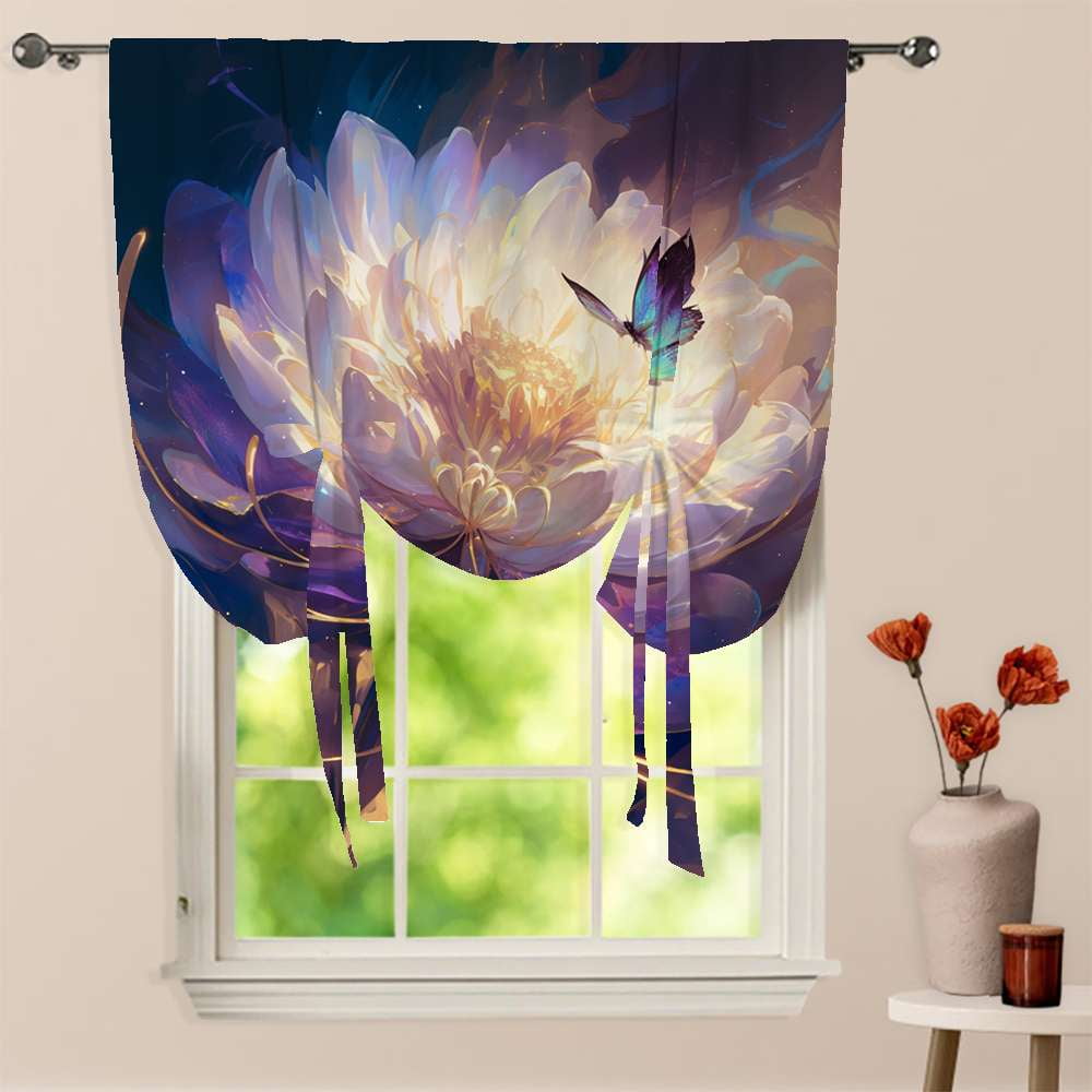 Butterfuly Pretty Butterflies Art Window Curtain for Living Room Roman ...