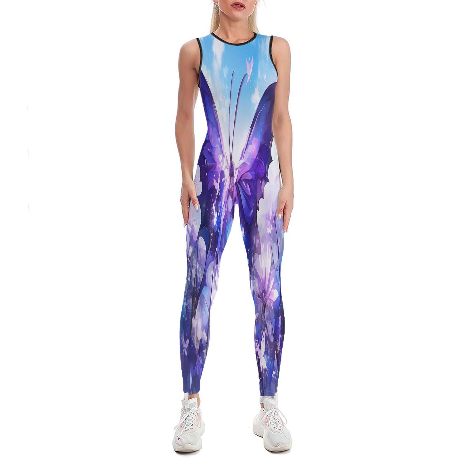 Butterfuly Pretty Butterflies Art Women's One Piece Yoga Jumpsuits ...