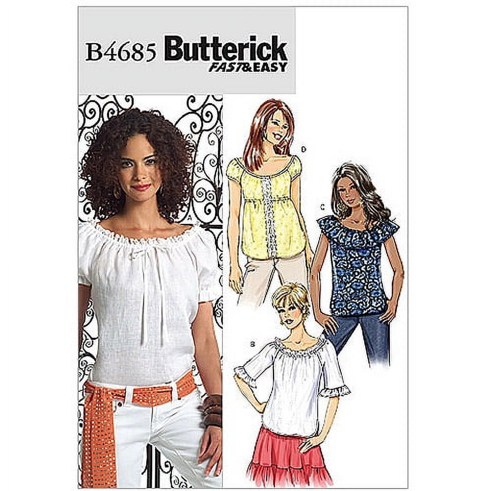 Butterick Ladies Easy Sewing Pattern 4685 Summer Tops - Walmart.com