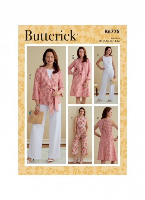 Butterick Sewing Pattern 6775 Jackets, Dresses, Jumpsuits - Walmart.com