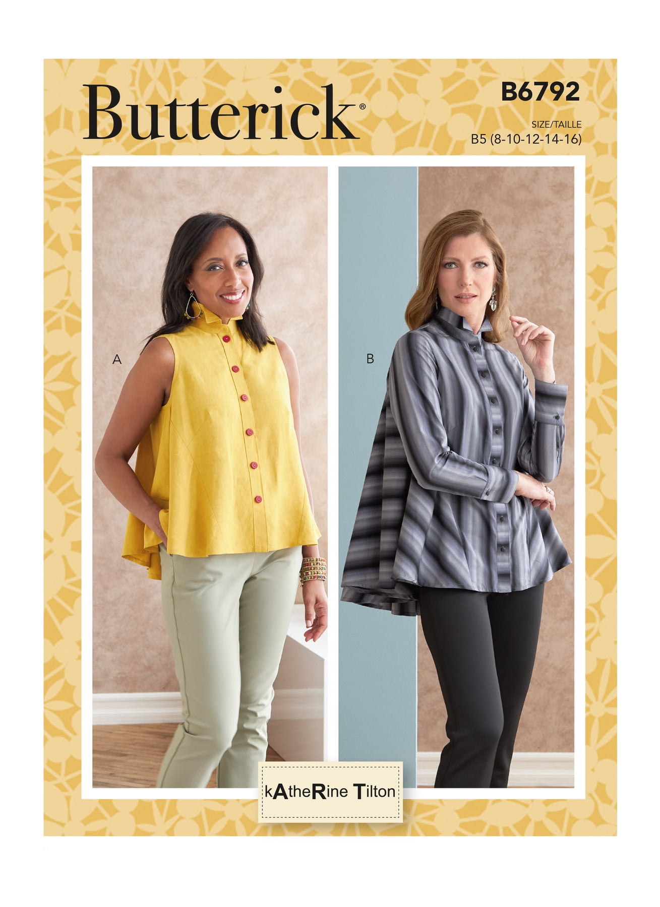 Butterick Sewing Pattern 6792 - Misses' Top, Size: F5 (16-18-20-22-24 ...