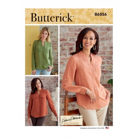 Butterick Sewing Pattern 6856 Shirts, Tops F5 (16-18-20-22-24 ...