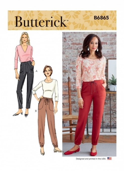 Butterick Sewing Pattern 6865 Trousers A (XS-S-M-L-XL-XXL) - Walmart.com