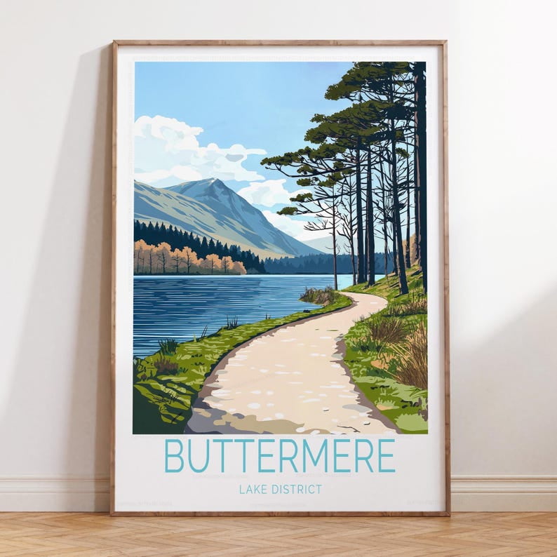 Buttermere Lake District Print Lake District Wall Art Buttermere Poster ...