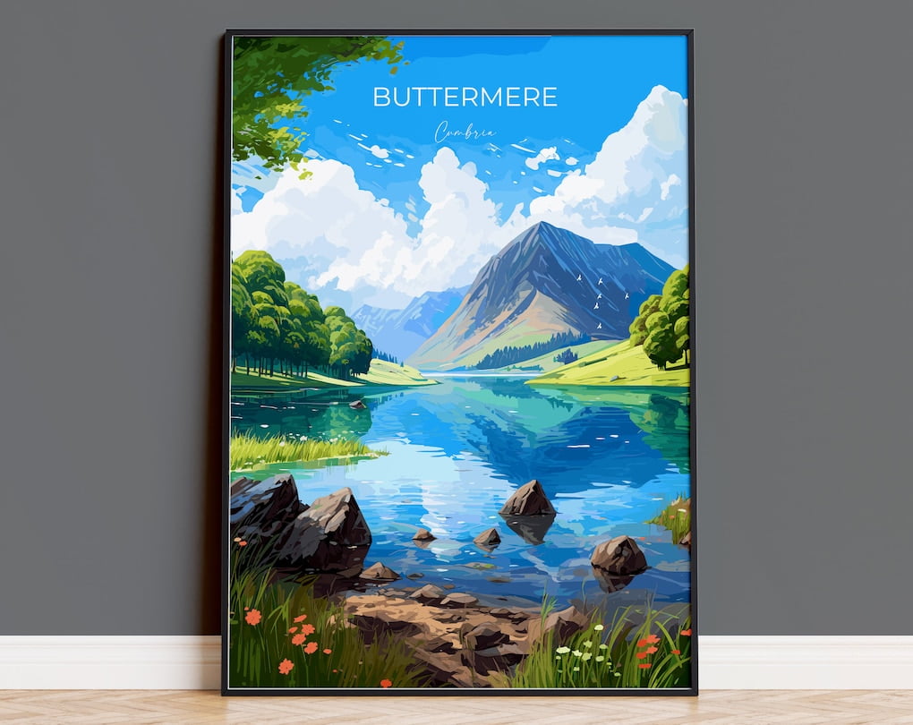 Buttermere Travel Print, Buttermere Travel Poster, England, Cumbria Art ...