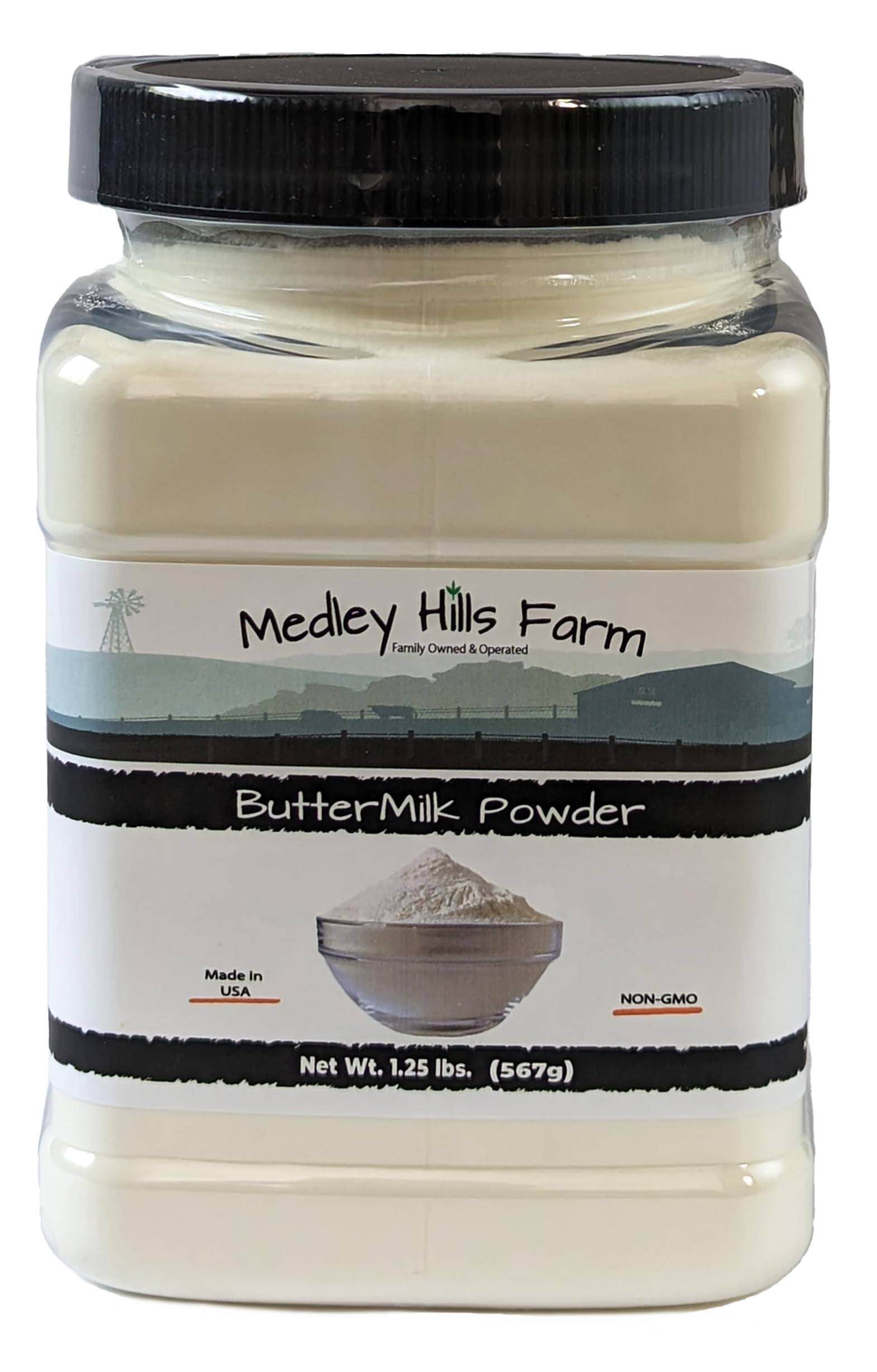 Buttermilk Powder by Medley hills farm 1.25 lbs. in Reusable Container ...