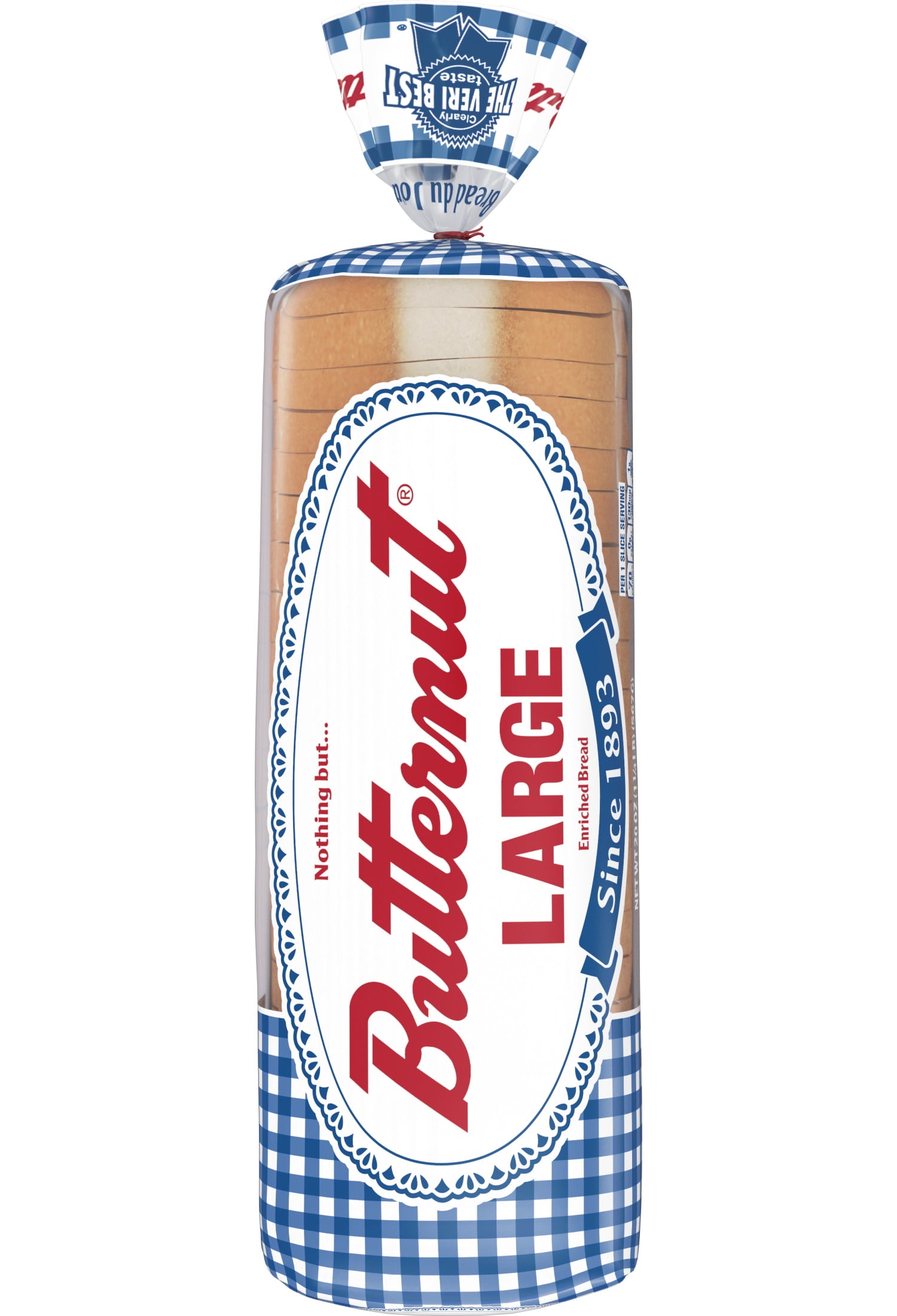 Butternut White Large Bread, 20 oz - Walmart.com