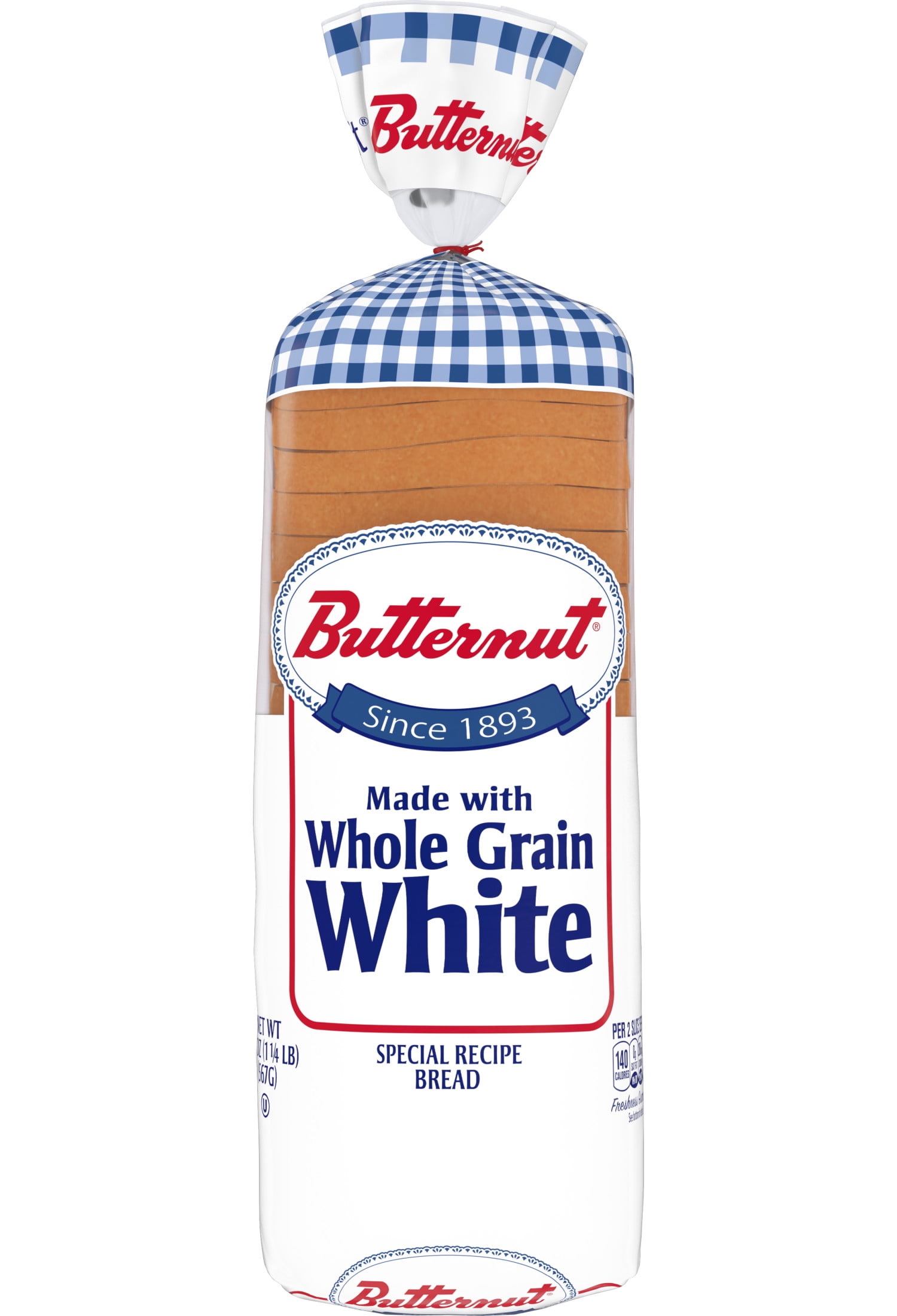 Butternut Whole Grain White Bread, 20 oz - Walmart.com
