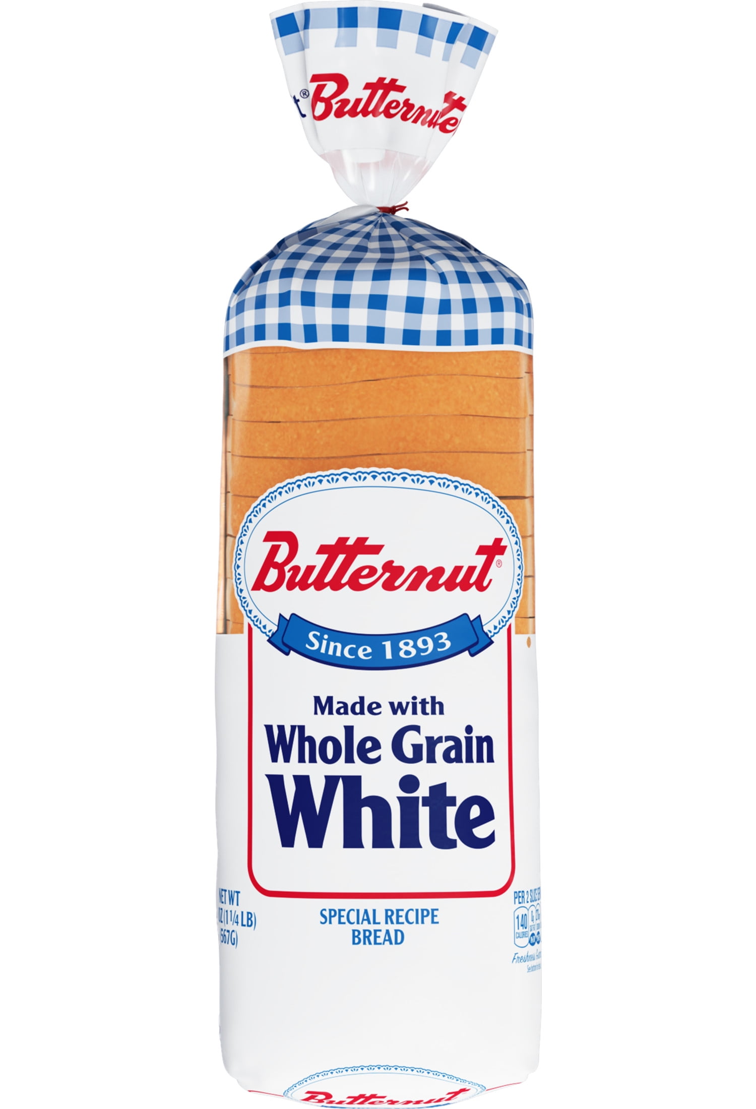 Butternut Whole Grain White Bread, 20 oz - Walmart.com