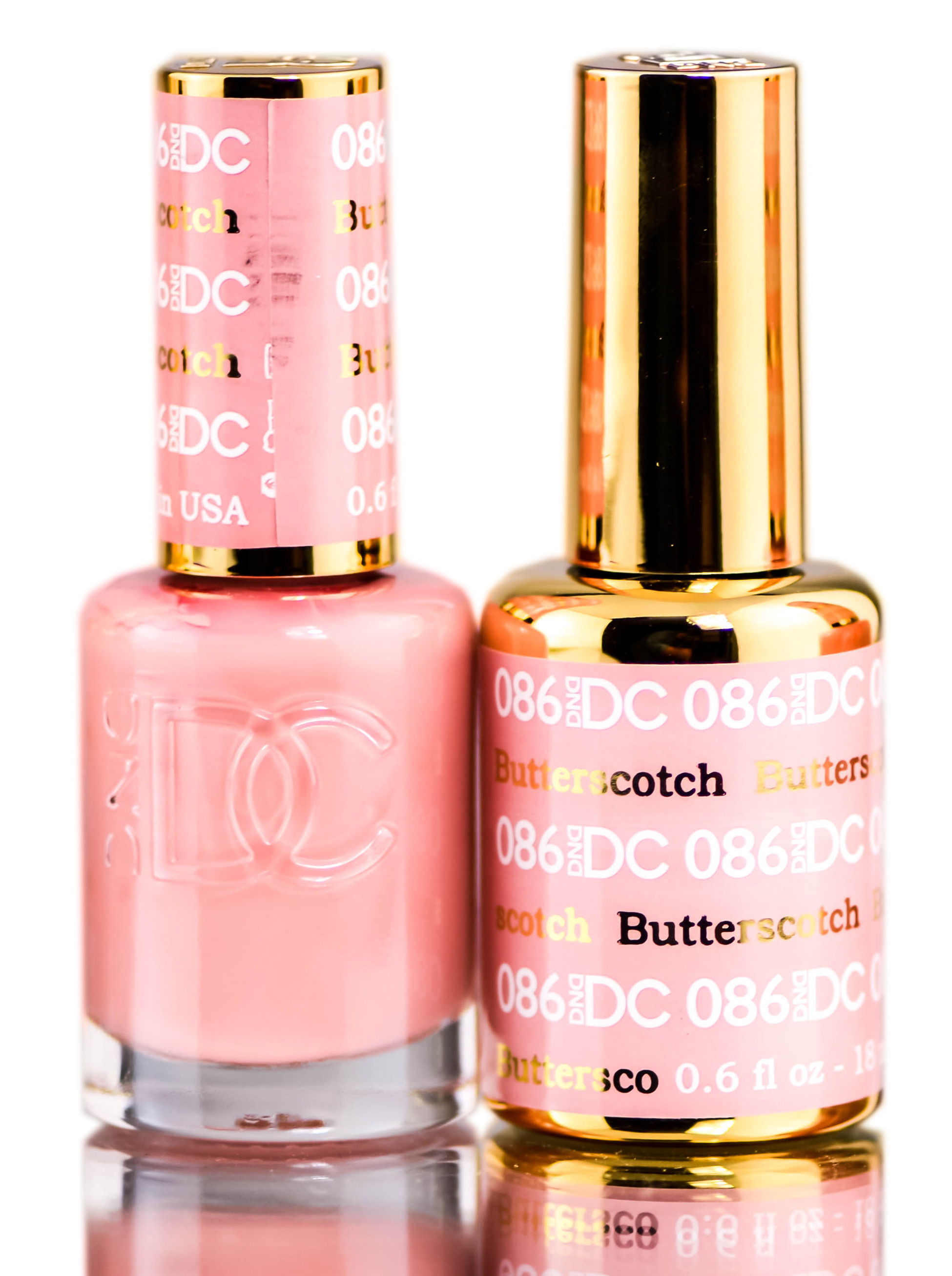 Butterscotch (086) , DND DC Pinks GEL POLISH DUO, Gel Lacquer 0.5 oz ...