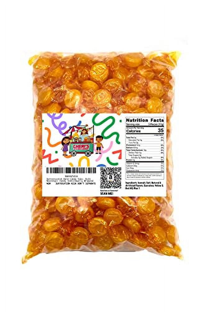 Butterscotch 5 Pounds Buttons Hard Candy Individually Wrapped - Walmart.com