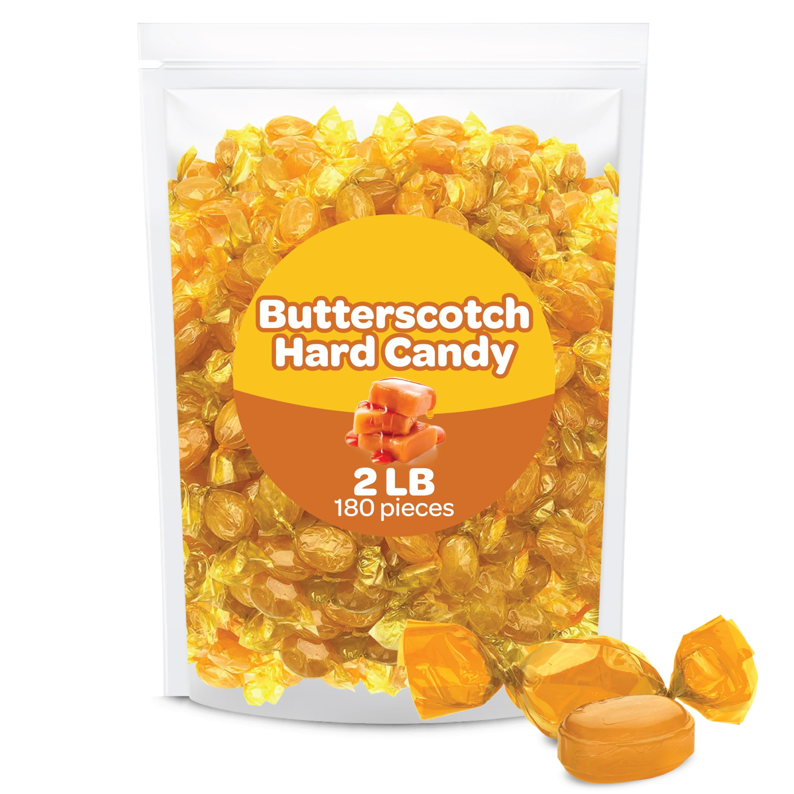 Butterscotch Hard CandyEGSC - 2 Pound Bulk Pack (About 180 Count ...