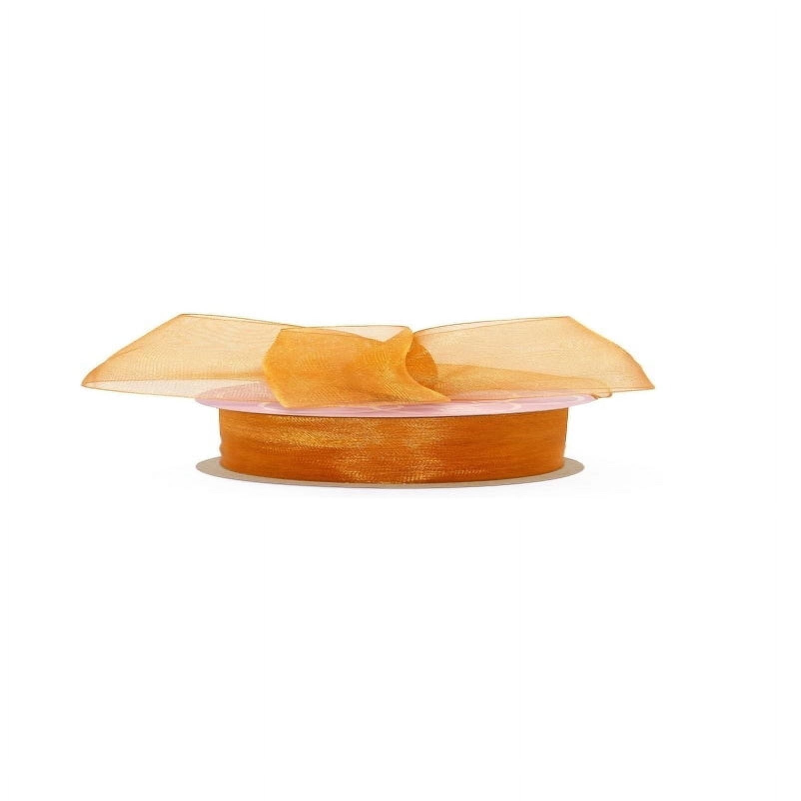 Butterscotch Sheer Organza Ribbon - 3/8 Inch Wide - 25 Yards - Walmart.com