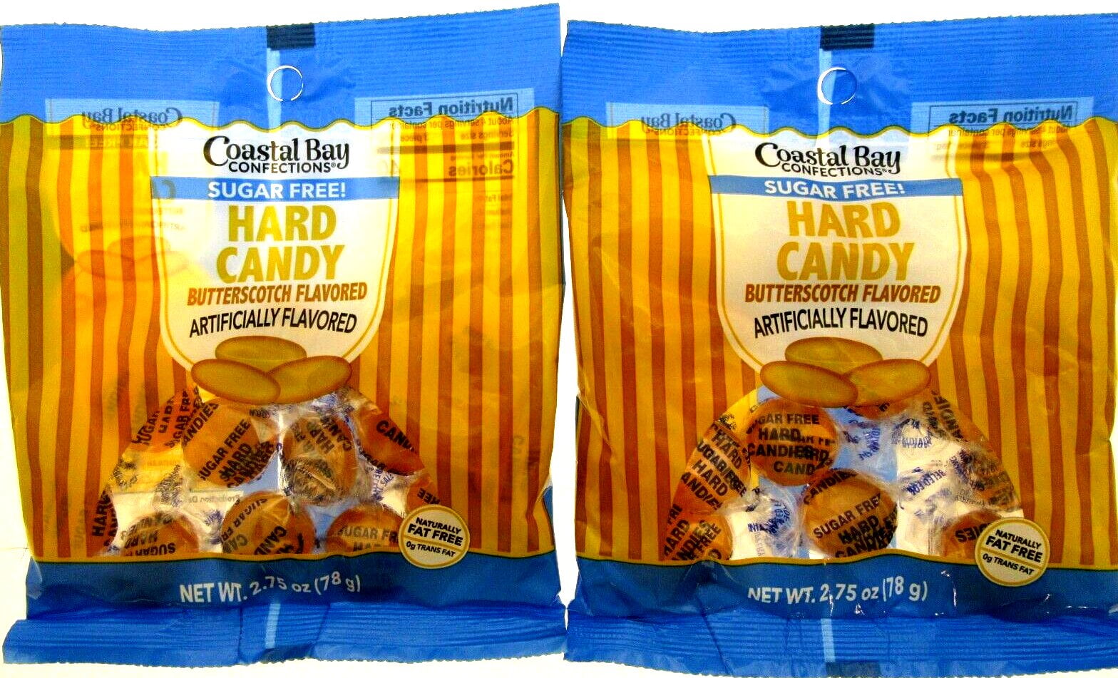 Butterscotch Sugar Free Coastal Bay Hard Candy 2.75oz bag Lot of 2 ...